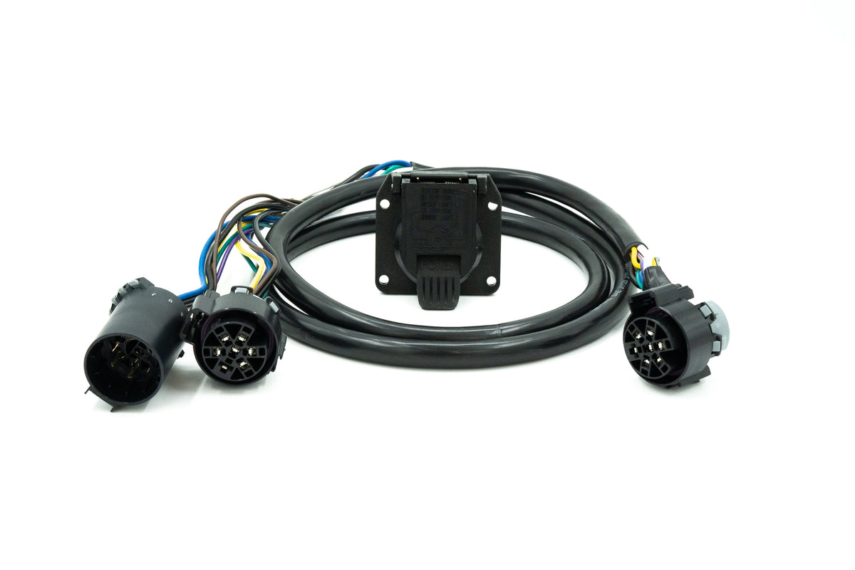 FIFTH WHEEL TRAILER HARNESS ADAPTER WITH 7 WAY OEM TRAILER CONNECTOR ...